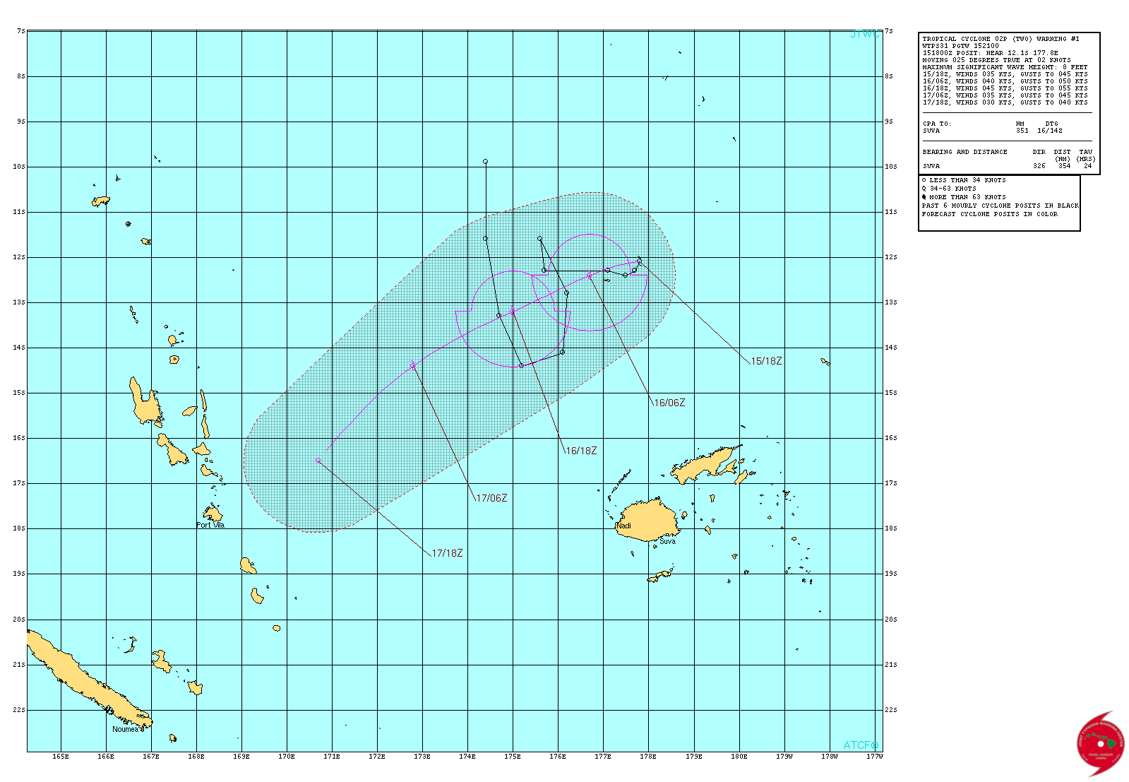 Incoming: First Tropical Cyclone for the '15 - '16 South Pacific season ...